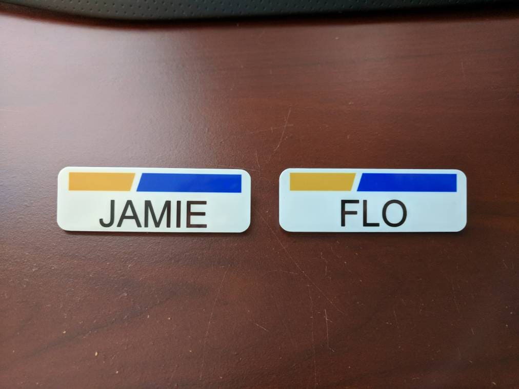 Flo or Jamie Progressive Insurance Name Badge Tag Cosplay Halloween ...