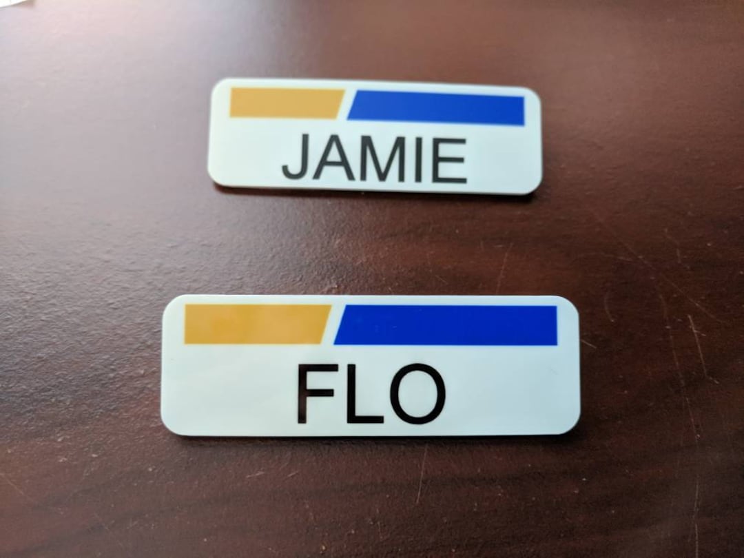 Flo or Jamie Progressive Insurance Name Badge Tag Cosplay Halloween ...