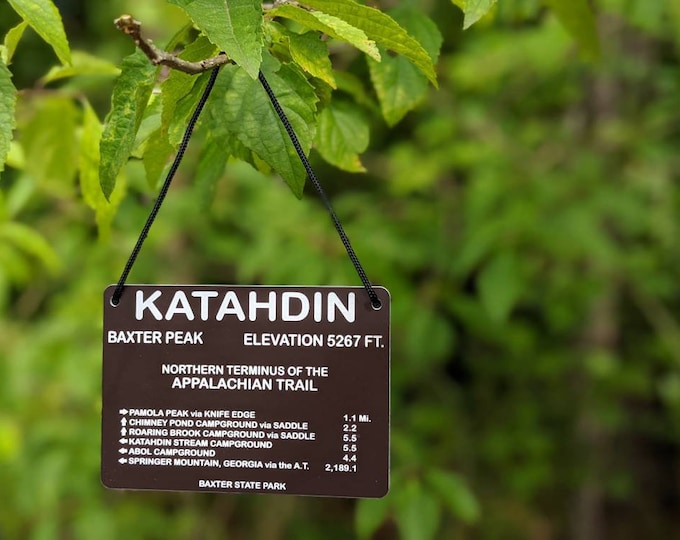 Appalachian Trail AT Mount Katahdin Summit Sign Ornament Decoration 3h ...