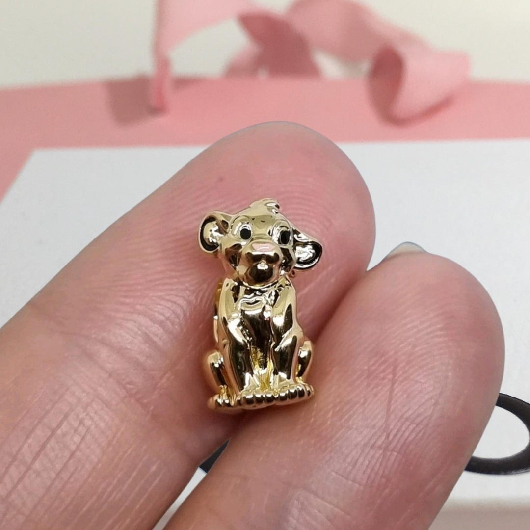 Gold Plated the Lion King Simba Charm, 925 Sterling Silver, Charm for ...