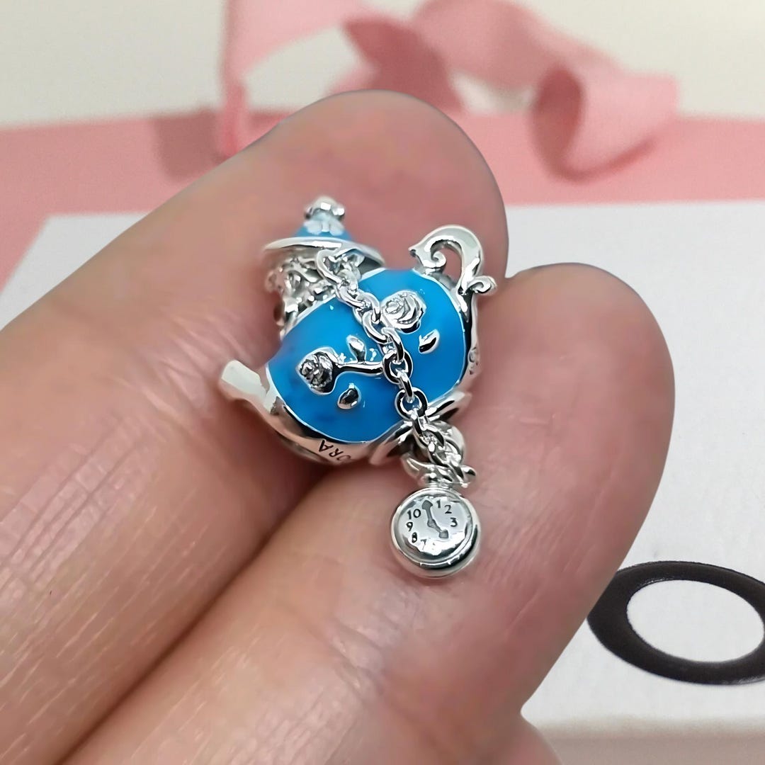 Alice in Wonderland Unbirthday Party Teapot Charm, 925 Sterling Silver ...