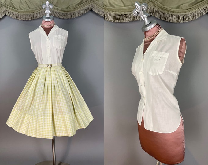1950s Dress Set Vintage 50s CHARTREUSE WHITE DIAMOND Check Harlequin ...