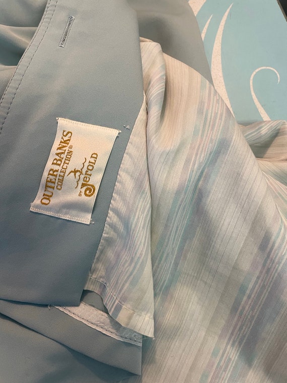 Spring jacket 1970s vintage 70s BABY BLUE fit and fla… - Gem