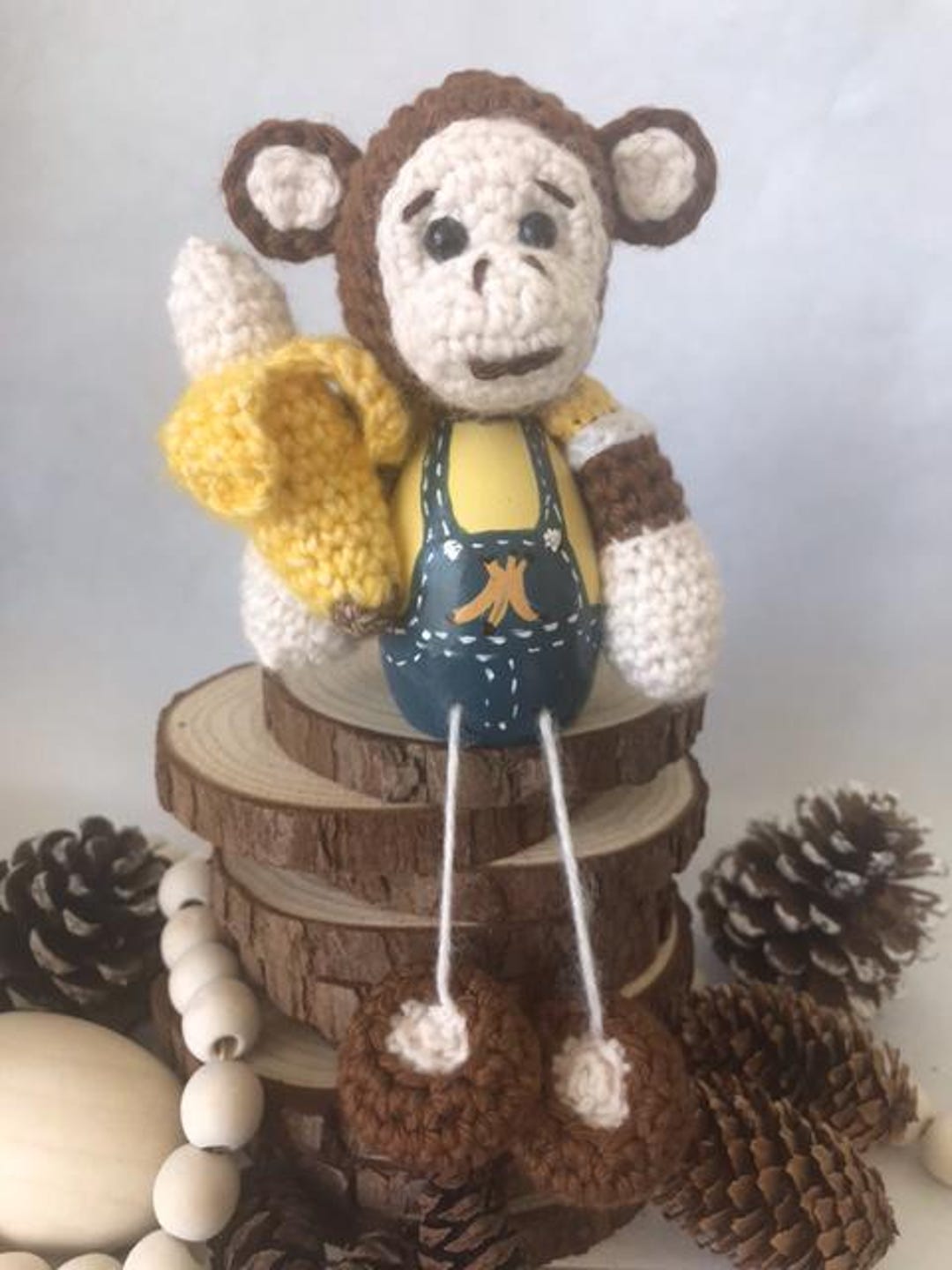 Crochet Monkey, "charlie the Chimp!" Great for a Jungle Themed Room ...