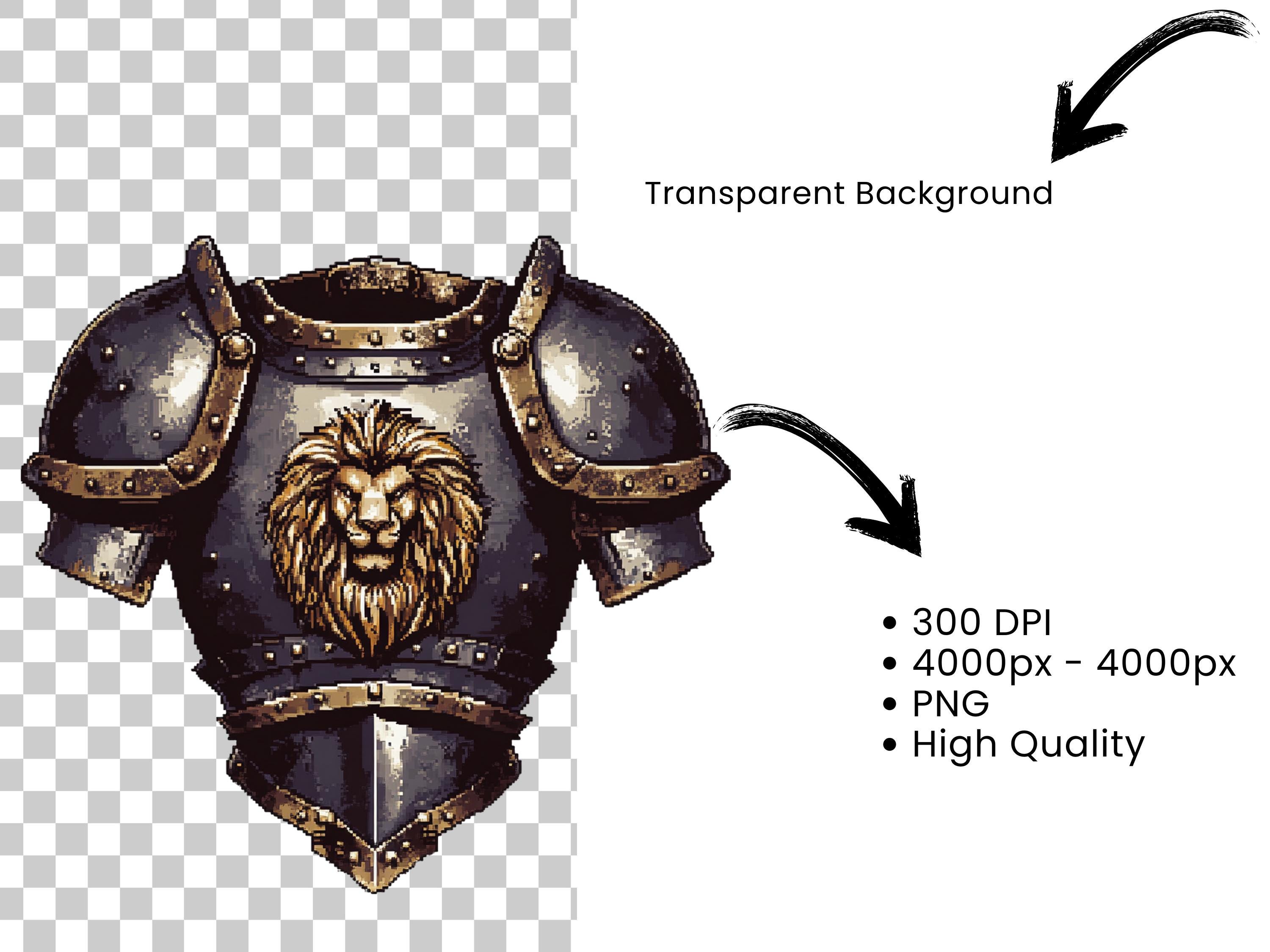 Pixel RPG Chestplates Clipart Bundle – Game Assets, Fantasy Armor ...