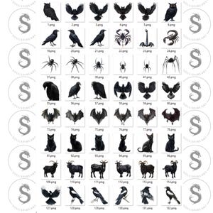 Gothic Animals Watercolor Clipart Bundle – Bats, Cats, Crows, Ravens ...