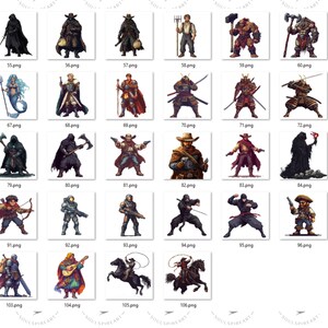 Pixel RPG Character Clipart – Retro Game Sprites (106 Images) (digital ...