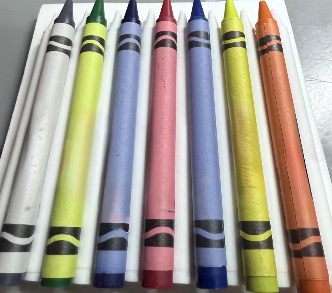 Crayon Molds, Silicone Rubber Mold, Crayola Mold 8 Cavities Size 3.99 ...