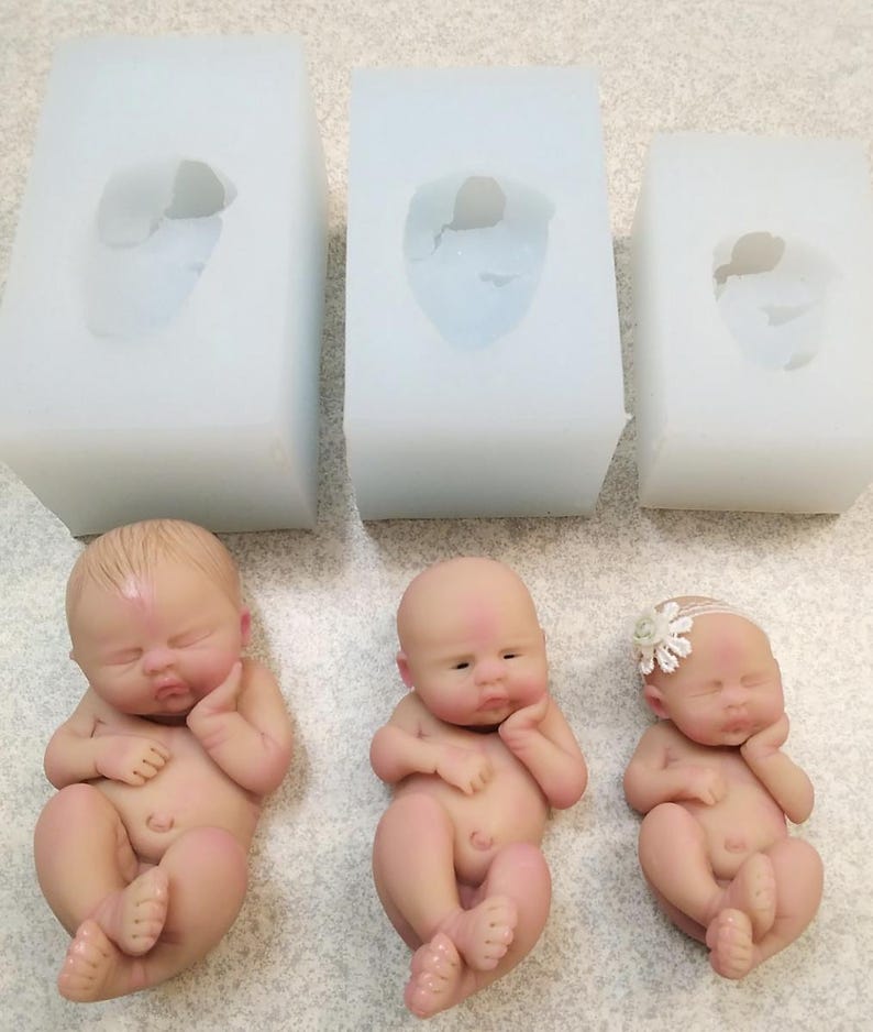 3D Baby Mold,silicon Mold, Polymer Clay Mold, Resin, Candle, the ...