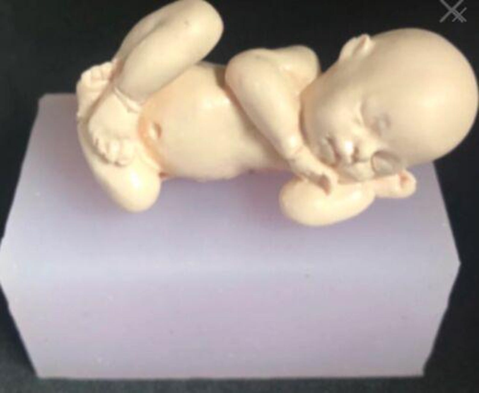 Baby Newborn Sleeping Baby on It's Side Silicon Mold Fondant, Gumpaste ...