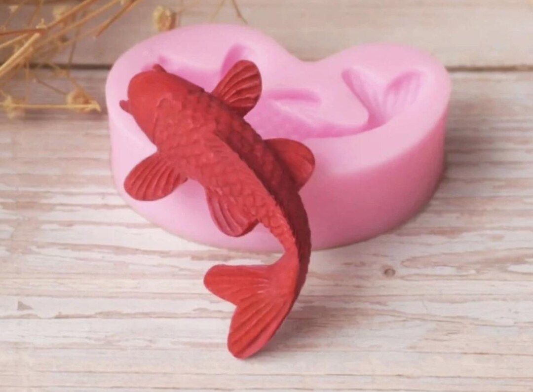Fish Silicone Mold, Lucky Carp Fish Mold, Carp Fish Fondant Silicone ...