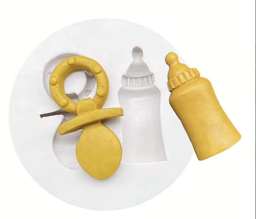 Baby Bottle Pacifier Silicone Mold Sugarcraft Cupcake Baking Mold ...