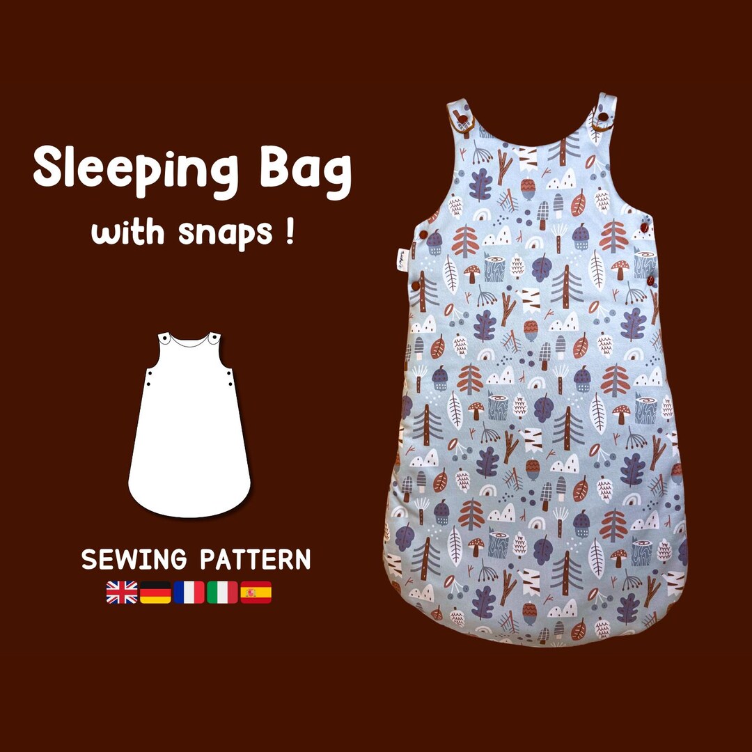 Sleeping Bag With Snaps Sewing Pattern Easy Sleeping Sack PDF Pattern ...