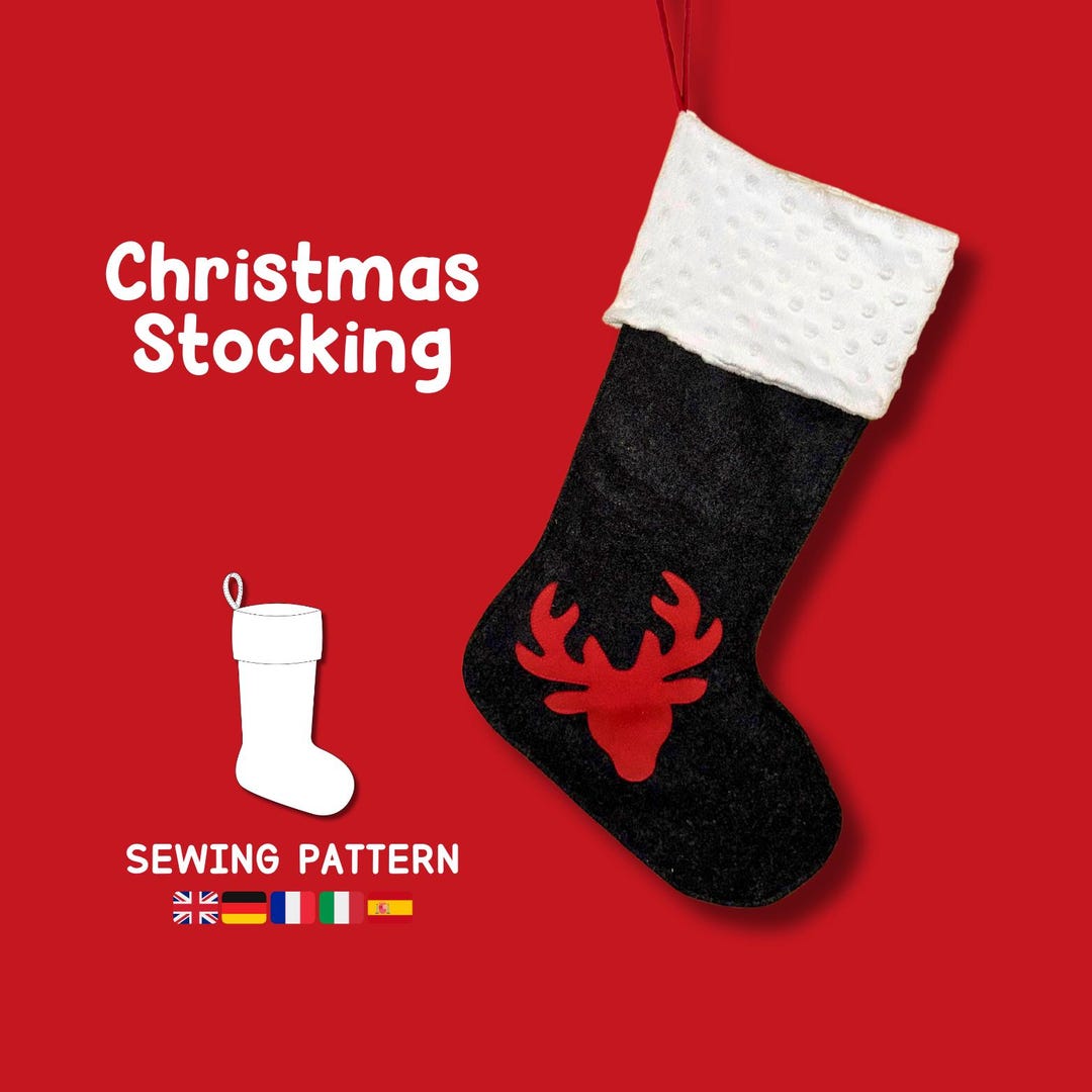 Christmas Stocking Sewing Pattern Beginners Christmas Project Sewing ...