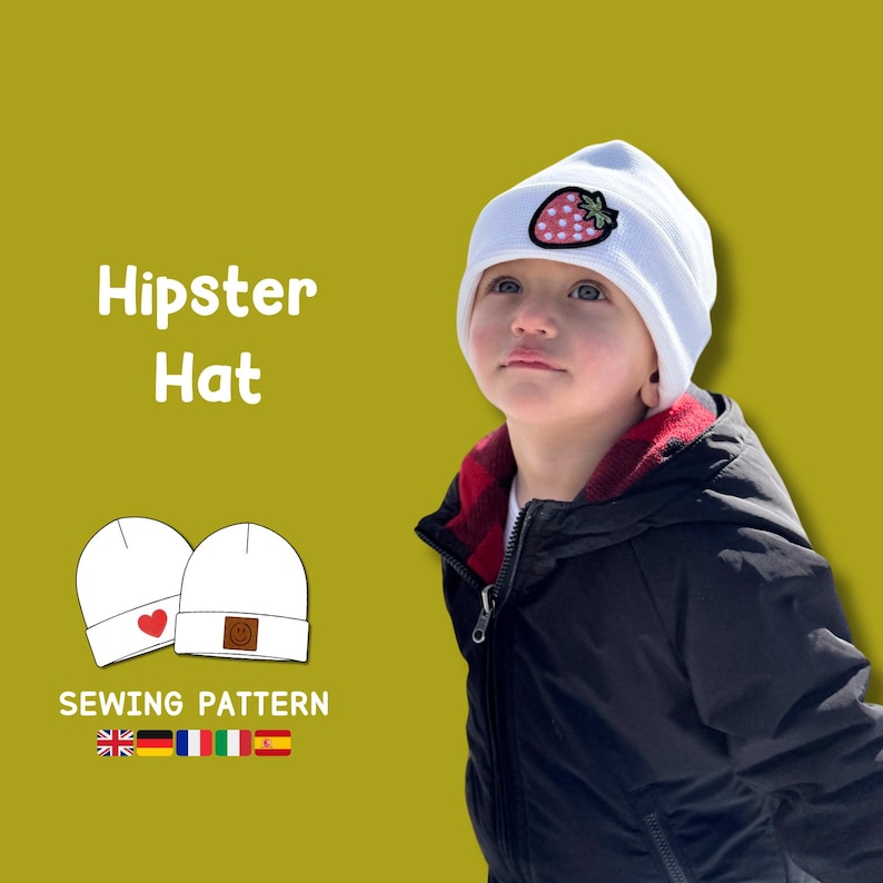Hipster Hat PDF Sewing Pattern for Kid Beanie Hat Sewing Pattern Baggy Hat Istant Download PDF ...