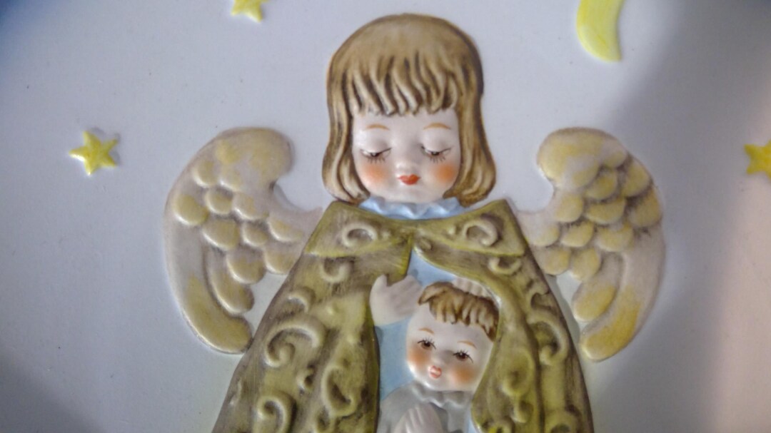 Angel Commermorative Plate in Bas-relief - Etsy