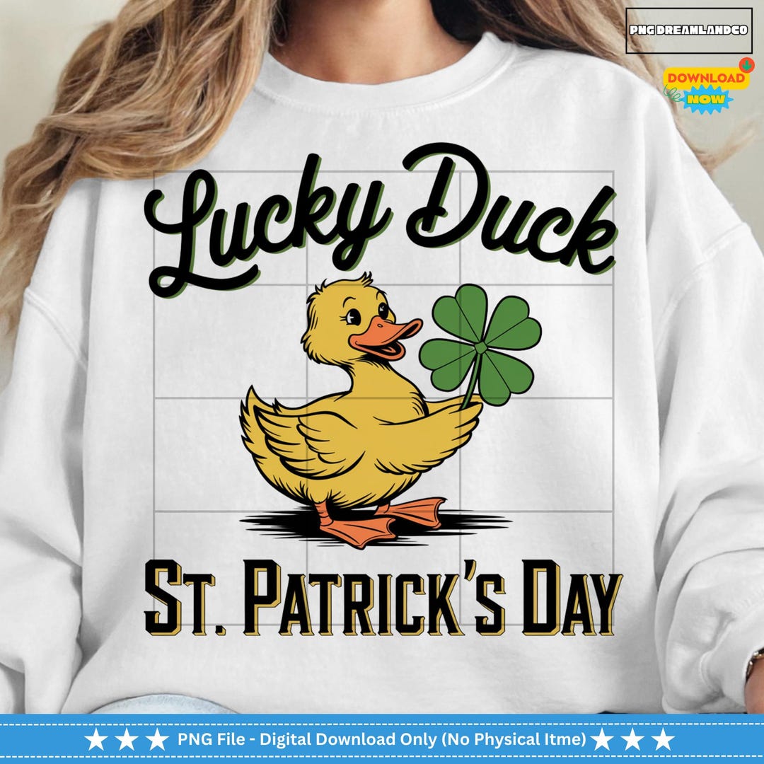 Lucky Duck St. Patrick’s Day PNG, Cute Duck St. Patrick’s PNG, Irish ...