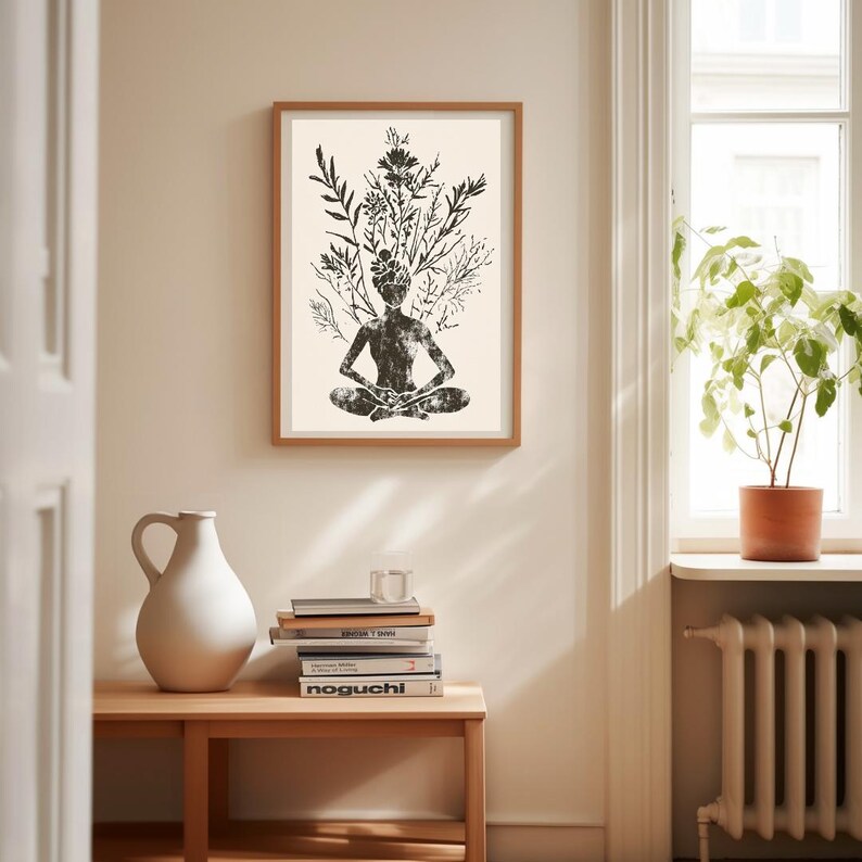 Yoga Meditation Mindfulness Wall Art Mental Health Wall Art for Therapy ...