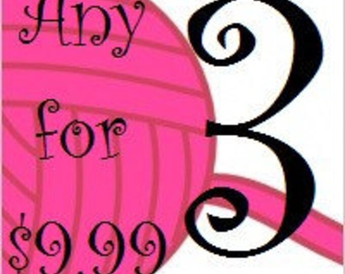 ANY Three 3 CROCHET PATTERNS for 9.99 Christmas Baby Kids - Etsy