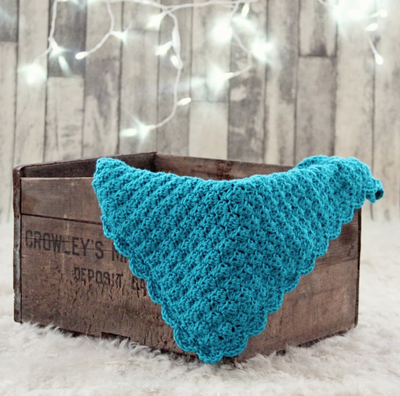 Baby Easy Crochet PATTERN Crib Blanket BONNET in 4 Sizes SET - Etsy