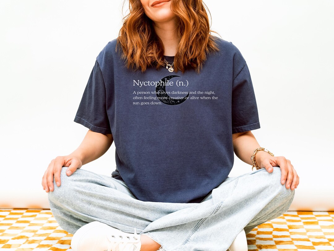 Word Definition Tee: Rare Word Definitions, Night Lover Shirt - Etsy