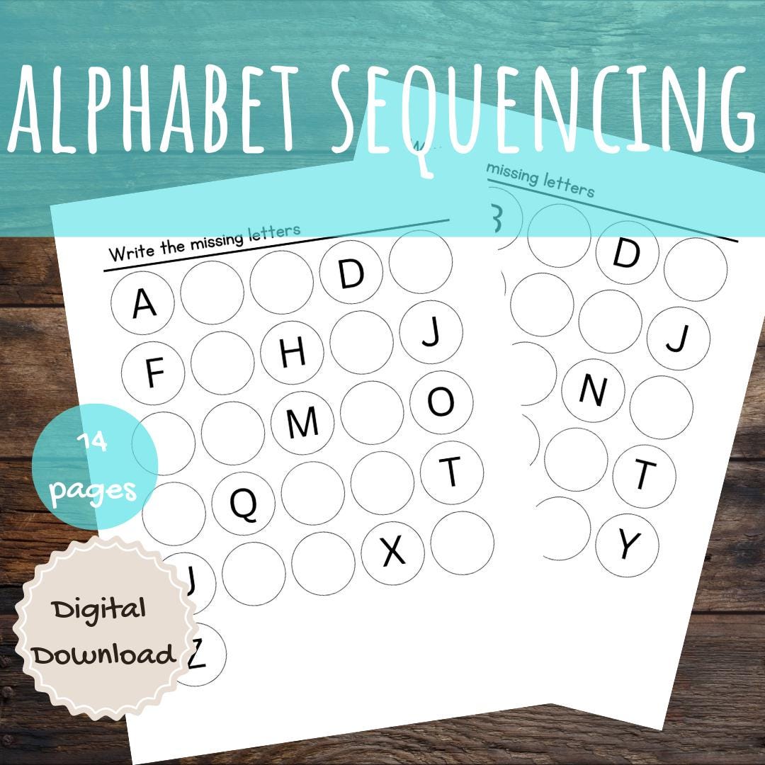Missing Letters Worksheet, Letter Recognition, Alphabet Sequence ...