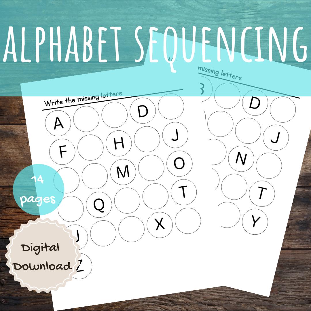 Missing Letters Worksheet, Letter Recognition, Alphabet Sequence ...