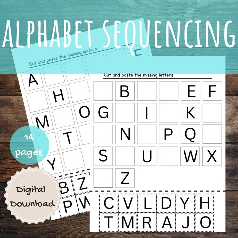 Missing Letters Worksheet, Letter Recognition, Alphabet Sequence ...