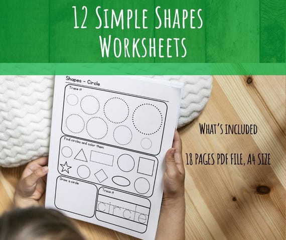 Hoja De Trabajo De Formas Simples Amazon.com: Jardín De Infancia