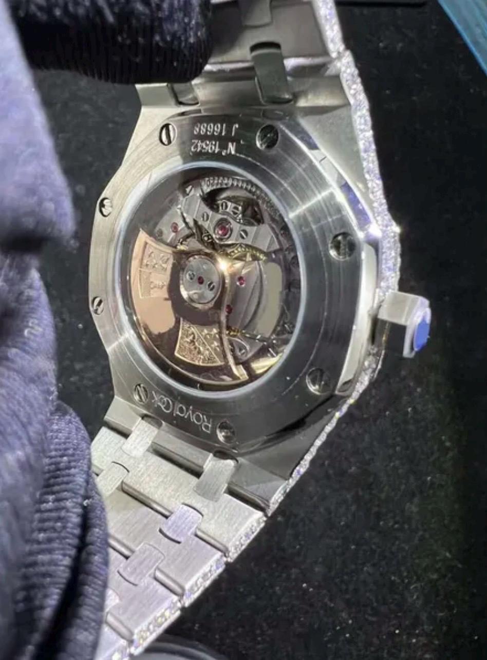 41mm Zircon Diamond Watch Iced Out Watches, Luxury Fully Automatic ...