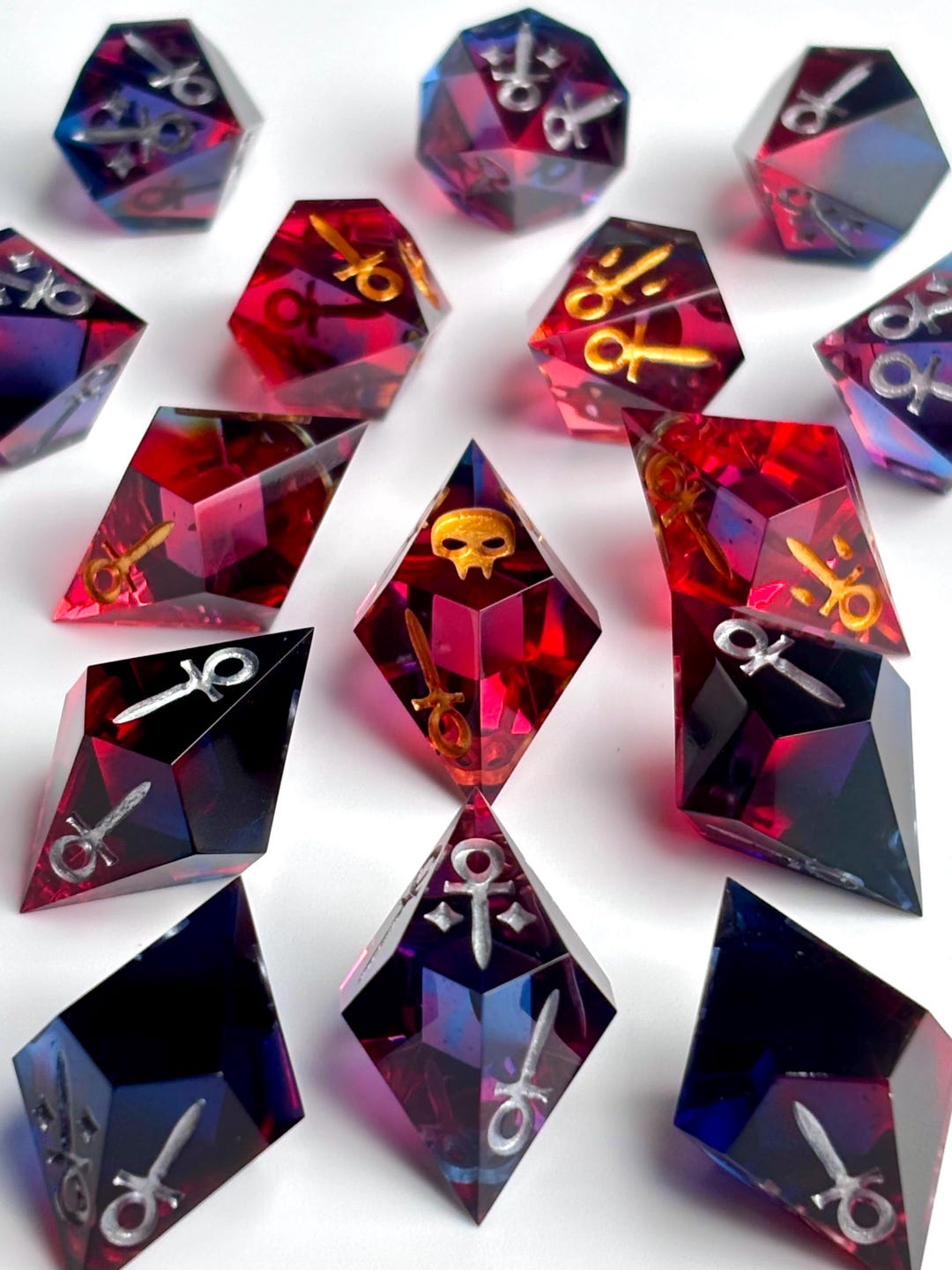 Cold Blood Dice, Vtm 5e Resin D10 Dice, Vampire the Masquerade, Sharp ...