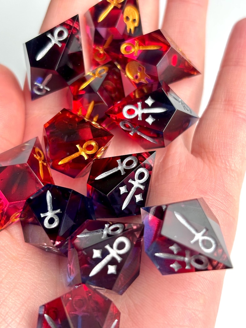 Cold Blood Dice, Vtm 5e Resin D10 Dice, Vampire the Masquerade, Sharp ...
