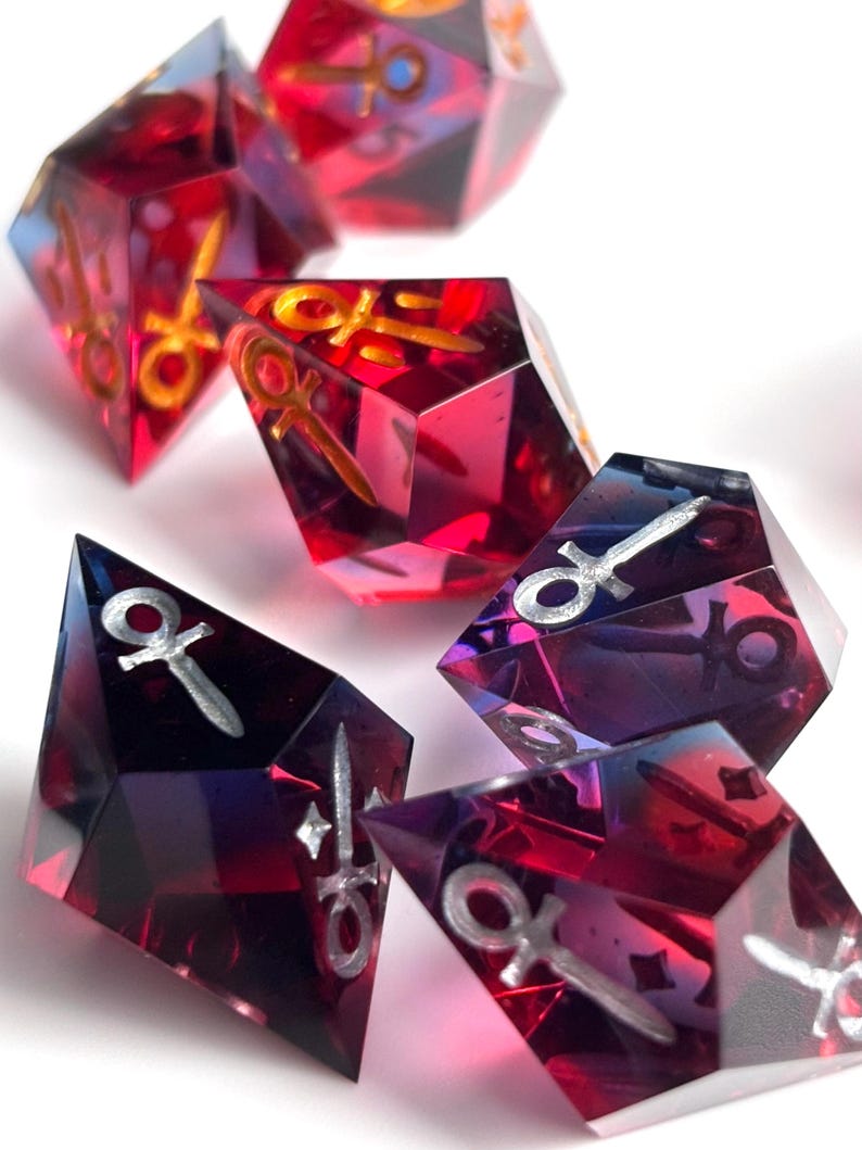 Cold Blood Dice, Vtm 5e Resin D10 Dice, Vampire the Masquerade, Sharp ...