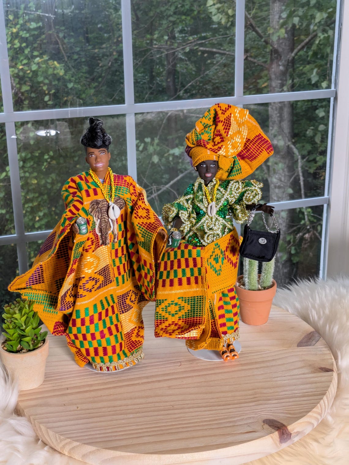 Male & Female Couple, 2 Barbie Dolls OOAK Redressed in African Clothes ...