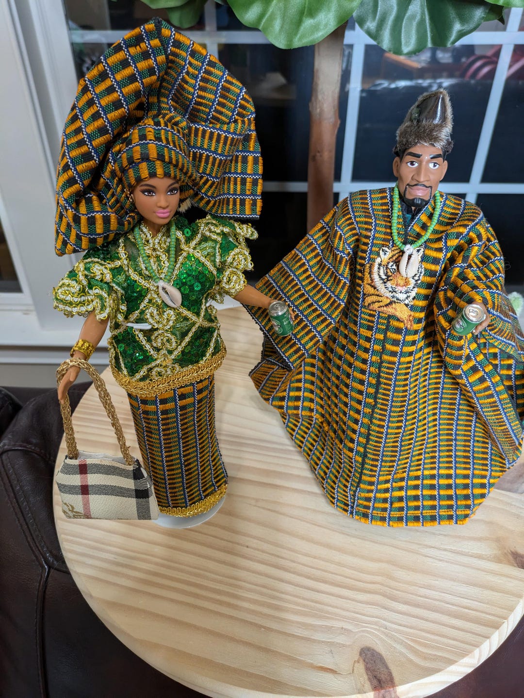 Male & Female Barbie Set Fashionista Dolls OOAK Redressed in African ...