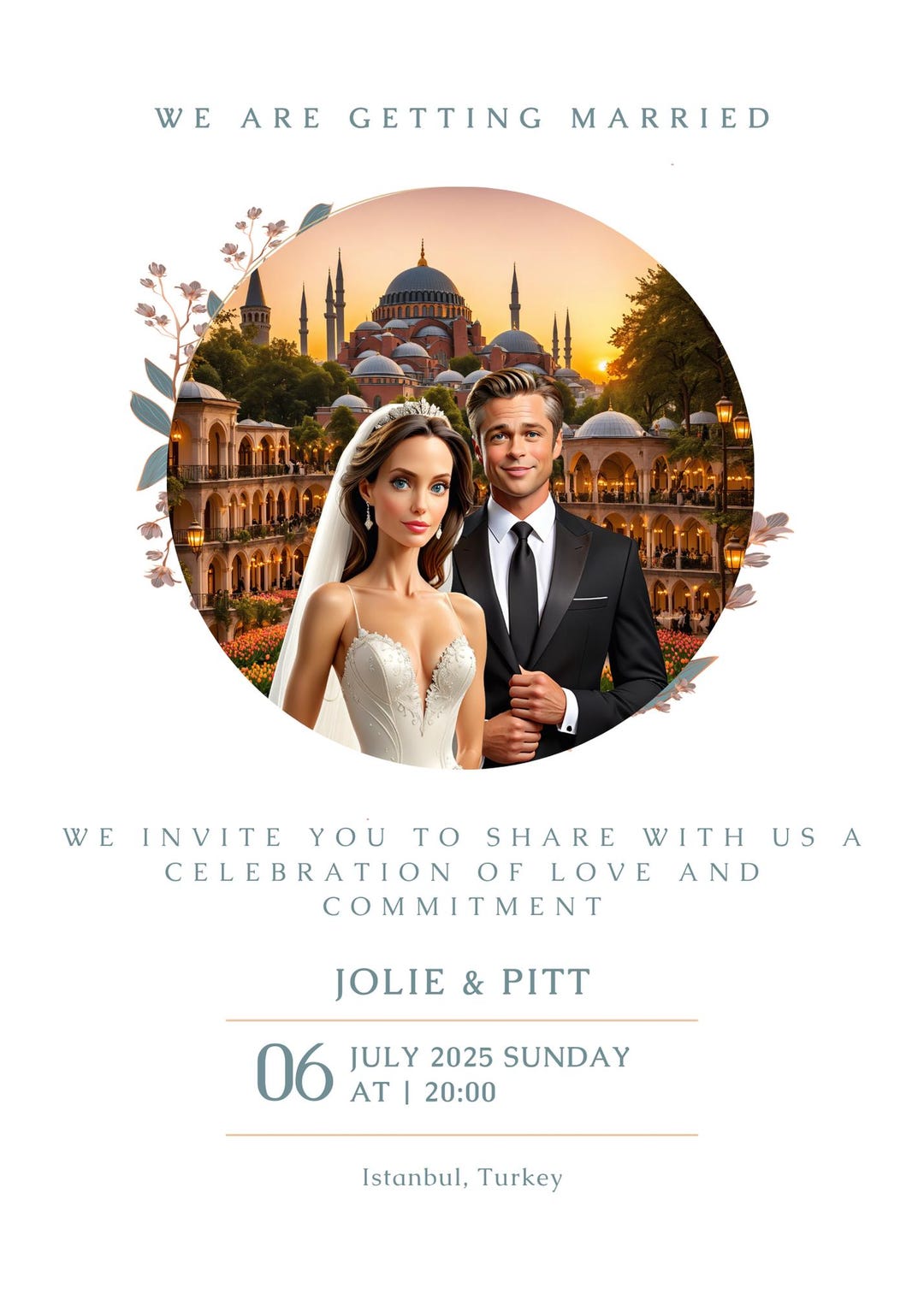 Custom Wedding Animation – Personalized Bride & Groom Illustrations - Etsy