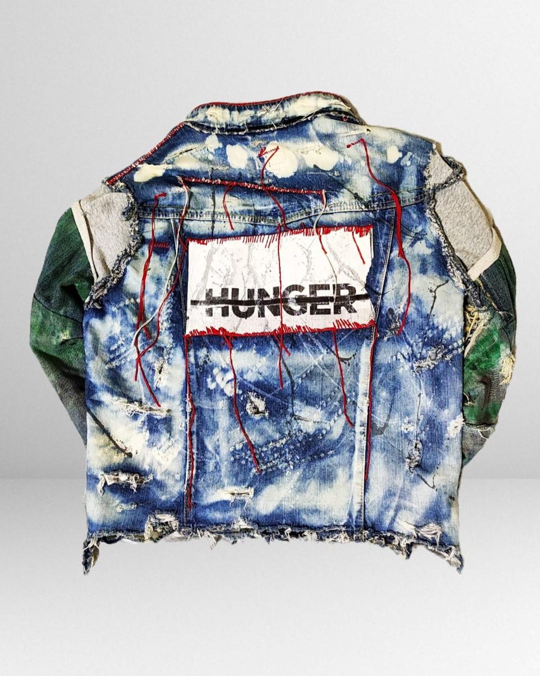 Mustang Remake Distressed Denim Jacket. - Etsy
