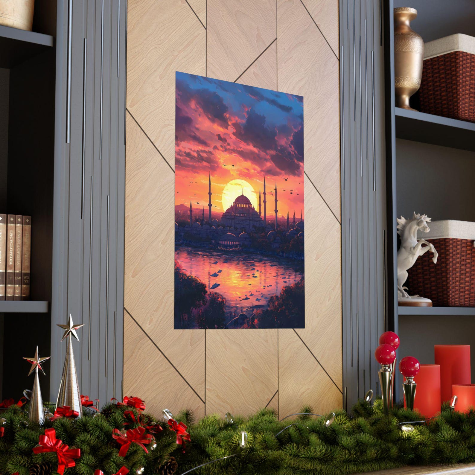 Anime Style Hagia Sophia Poster, Matte Vertical Wall Art Print, Home ...