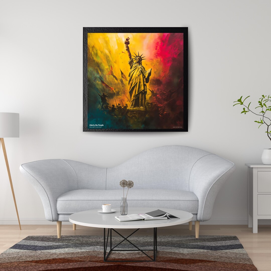 Fine Art Posters Statue of Liberty Hope and Freedom Golden Poster Print ...