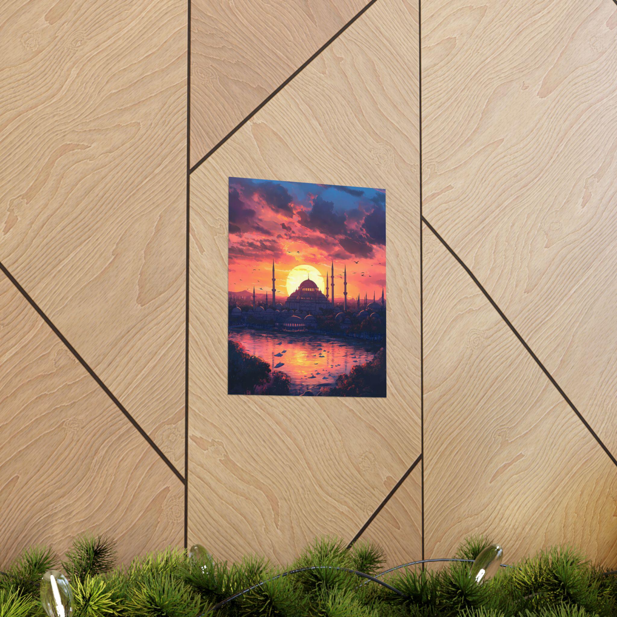 Anime Style Hagia Sophia Poster, Matte Vertical Wall Art Print, Home ...