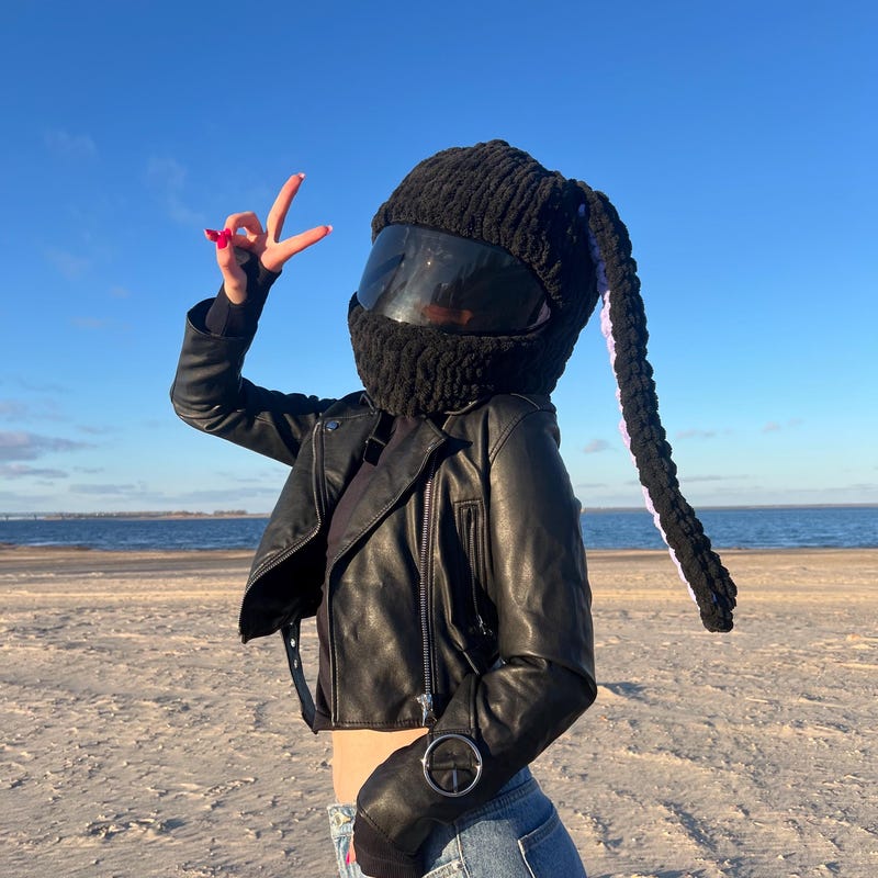 Bunny Motorcycle Helmet - Etsy