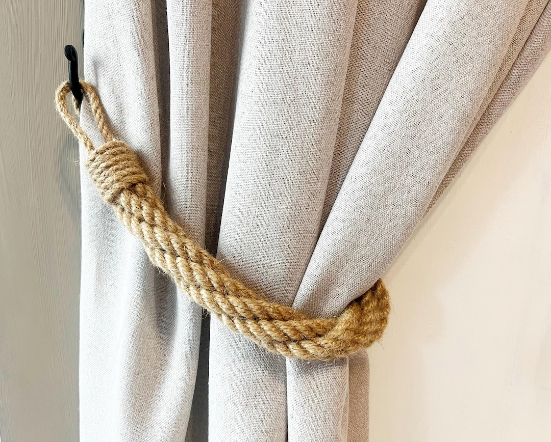 Jute Rope Curtain Tieback – Natural & Rustic Home Decor - Etsy