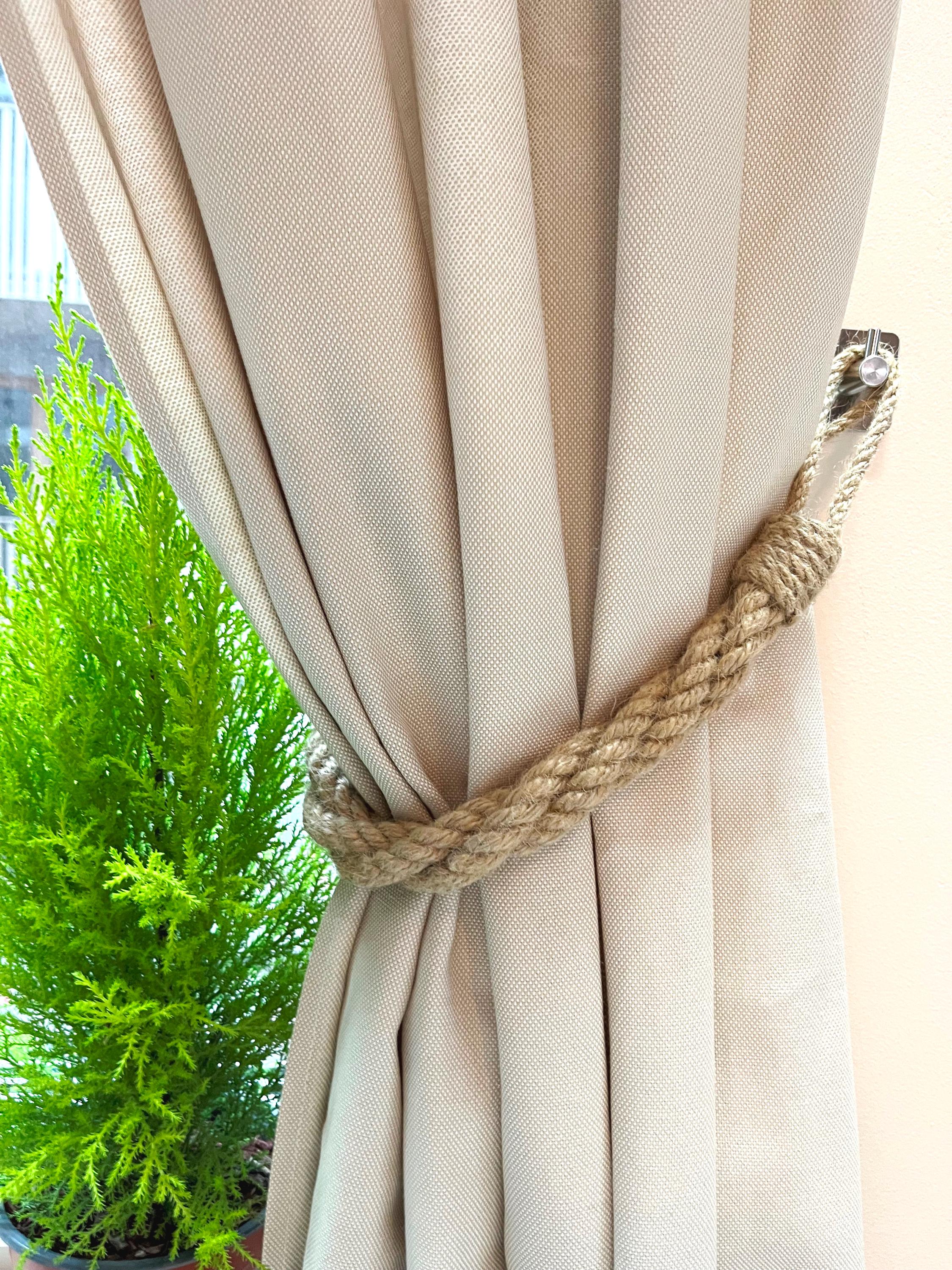 Curtain Tie Made of Jute Ropes - Stylish Twist, Handmade - Curtain ...