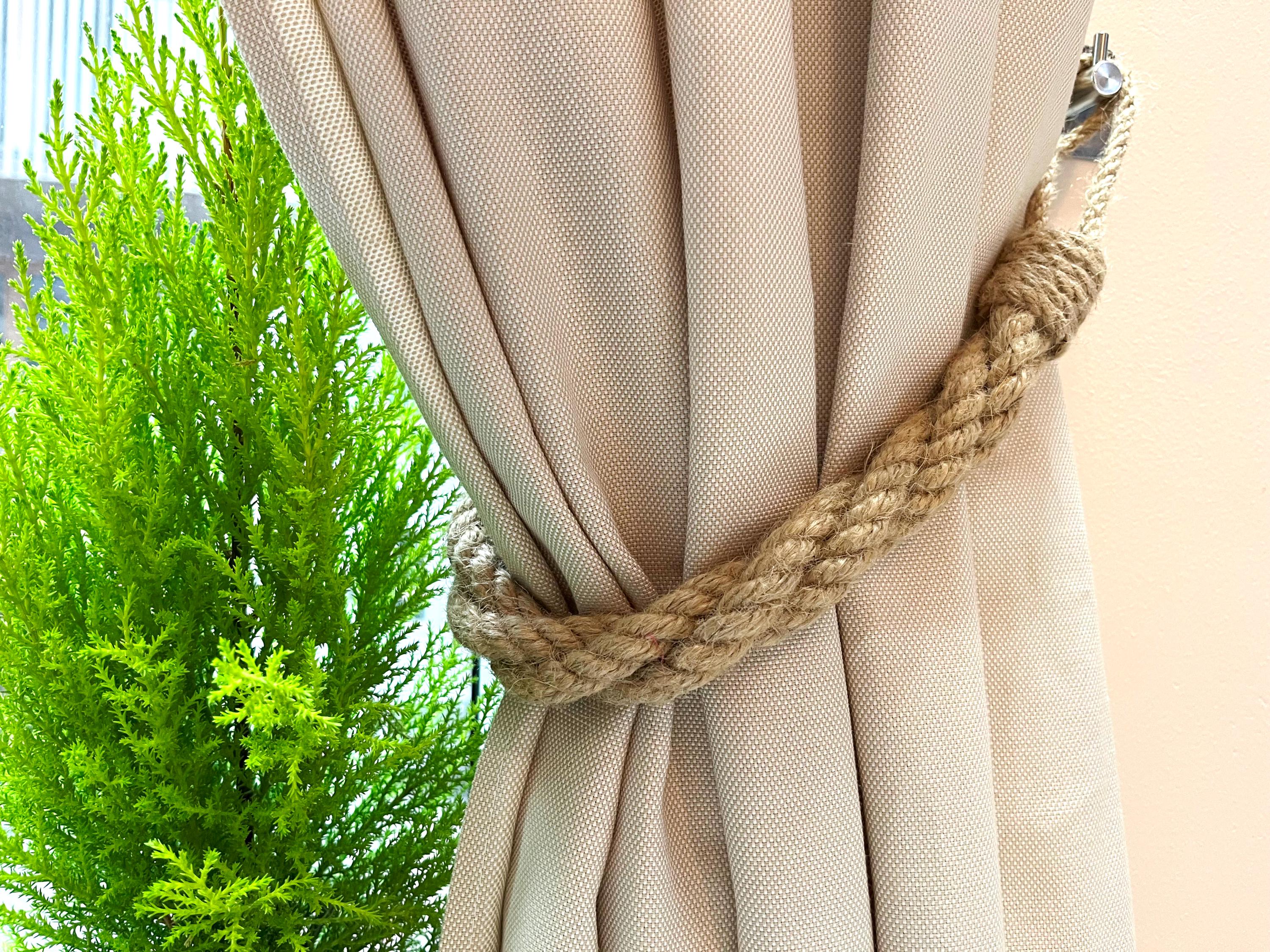 Curtain Tie Made of Jute Ropes - Stylish Twist, Handmade - Curtain ...