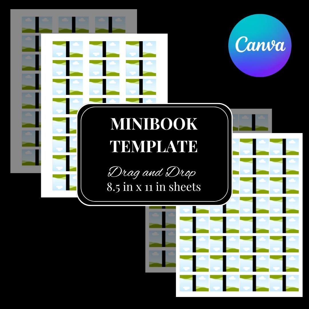 Editable Mini Book Template | Canva | DIY Digital Book | Add Your Own Images | Instant Download ...