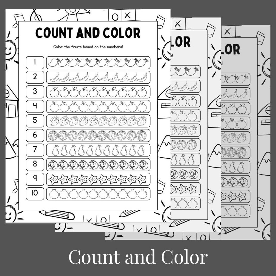 Count and Color Worksheet | Printable Numbers Activity | Fun Math ...