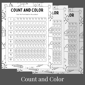 Count and Color Worksheet | Printable Numbers Activity | Fun Math ...