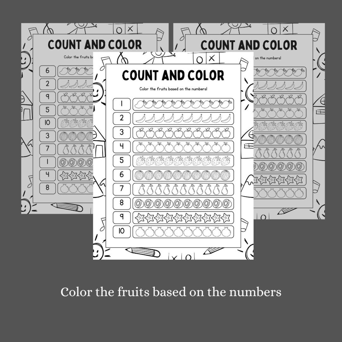 Count and Color Worksheet | Printable Numbers Activity | Fun Math ...