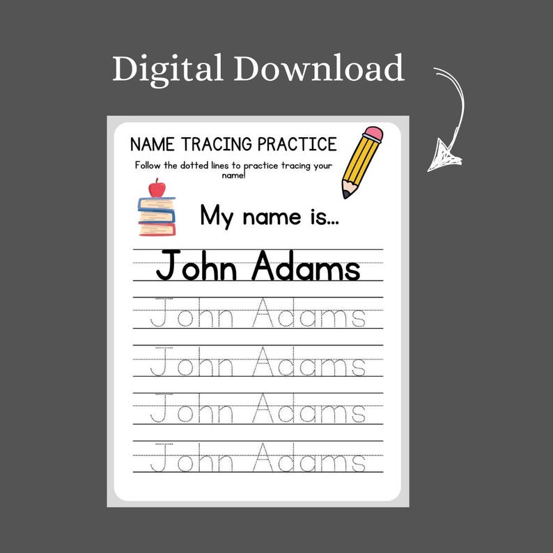 Custom Name Tracing Worksheet | Personalized Name Practice Sheet for ...