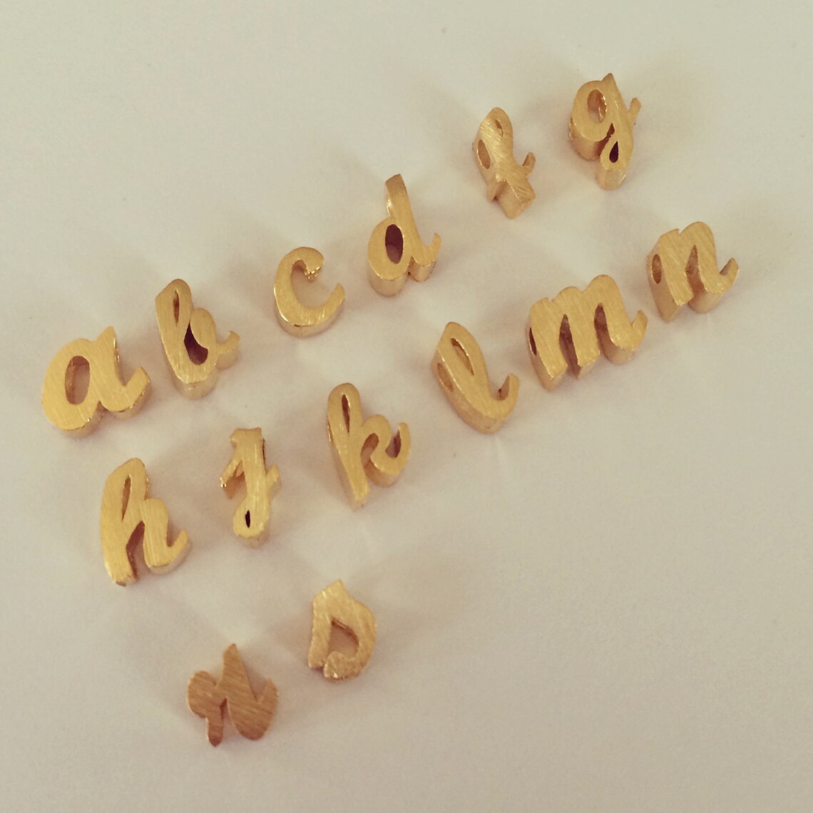 Tiny Gold Cursive Letter and Heart Necklace..gold Sweetheart | Etsy